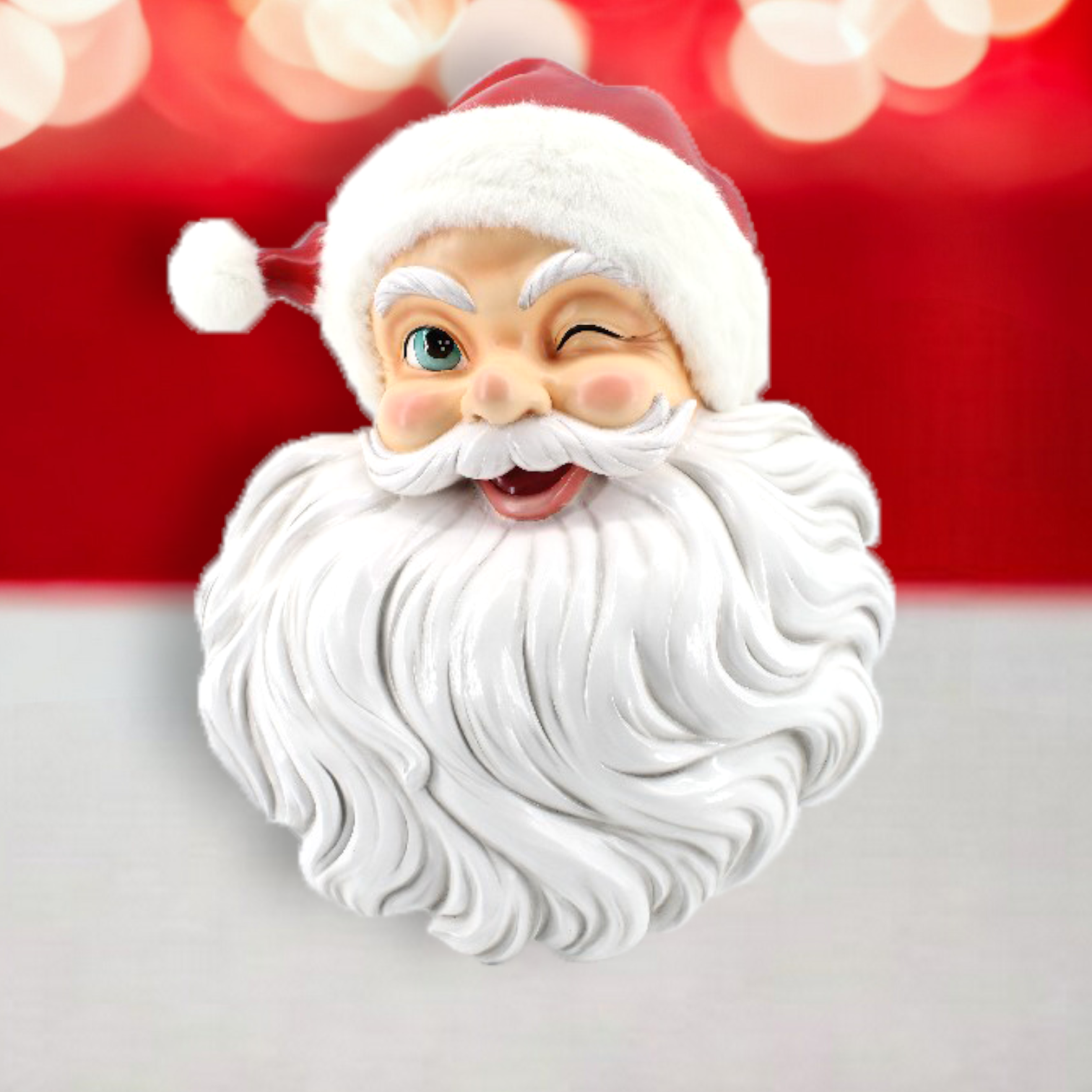 DecemberDiamonds: Santa Head Wall (RED)