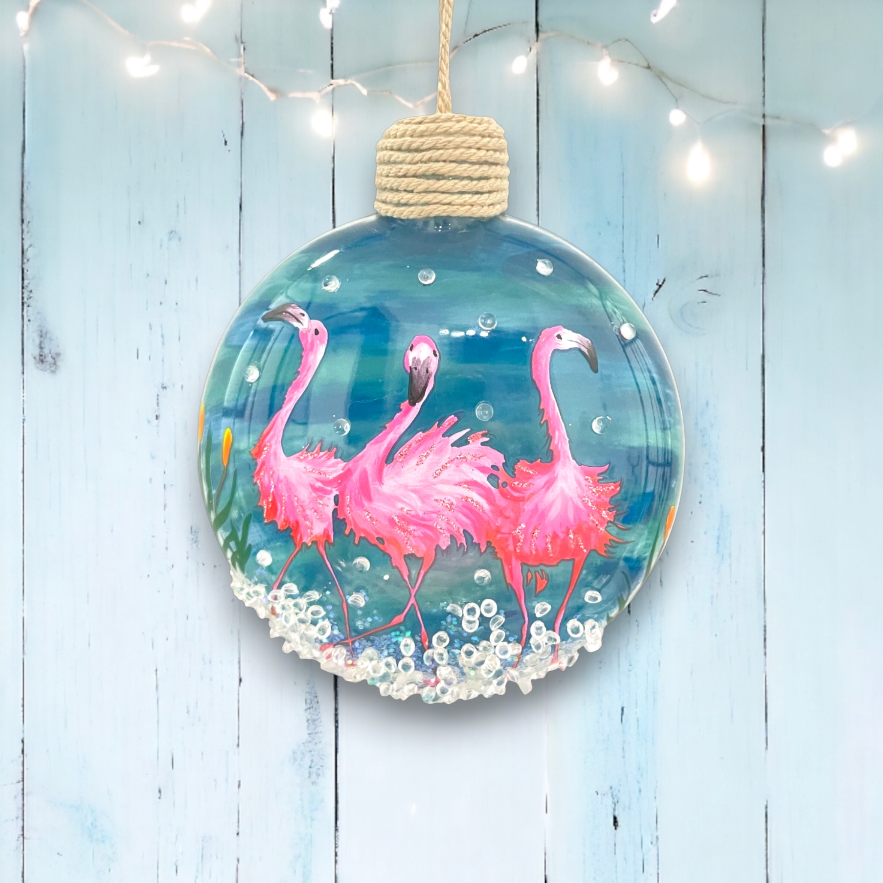 DecemberDiamonds: Painted Flamingo Orn Min/6