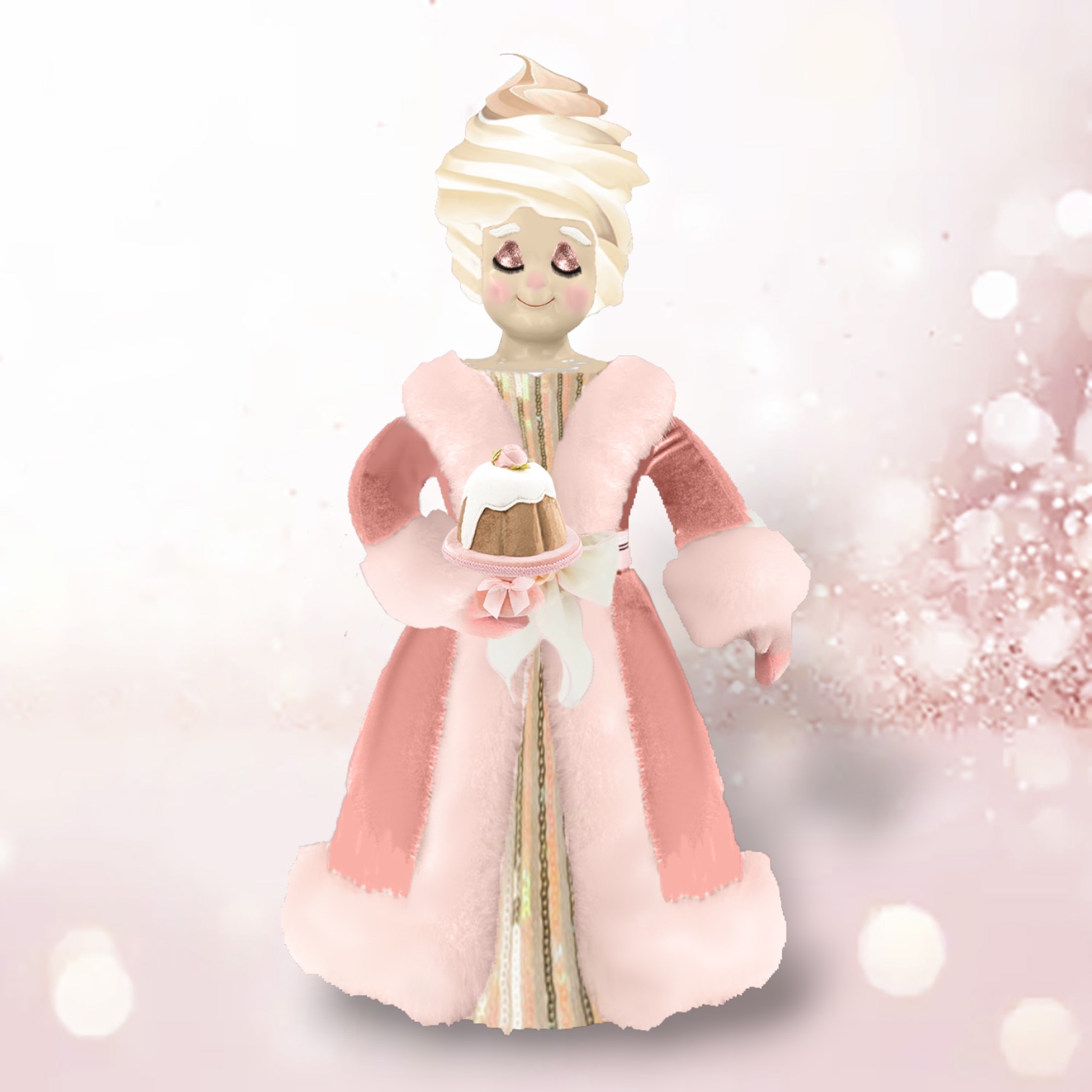 DecemberDiamonds: 48in Pink Mrs Claus w/Cake Min/1 - NEW 2025