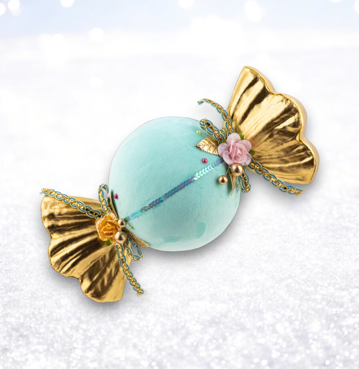 DecemberDiamonds: 13in Blue Round Candy Wrapper Min/2