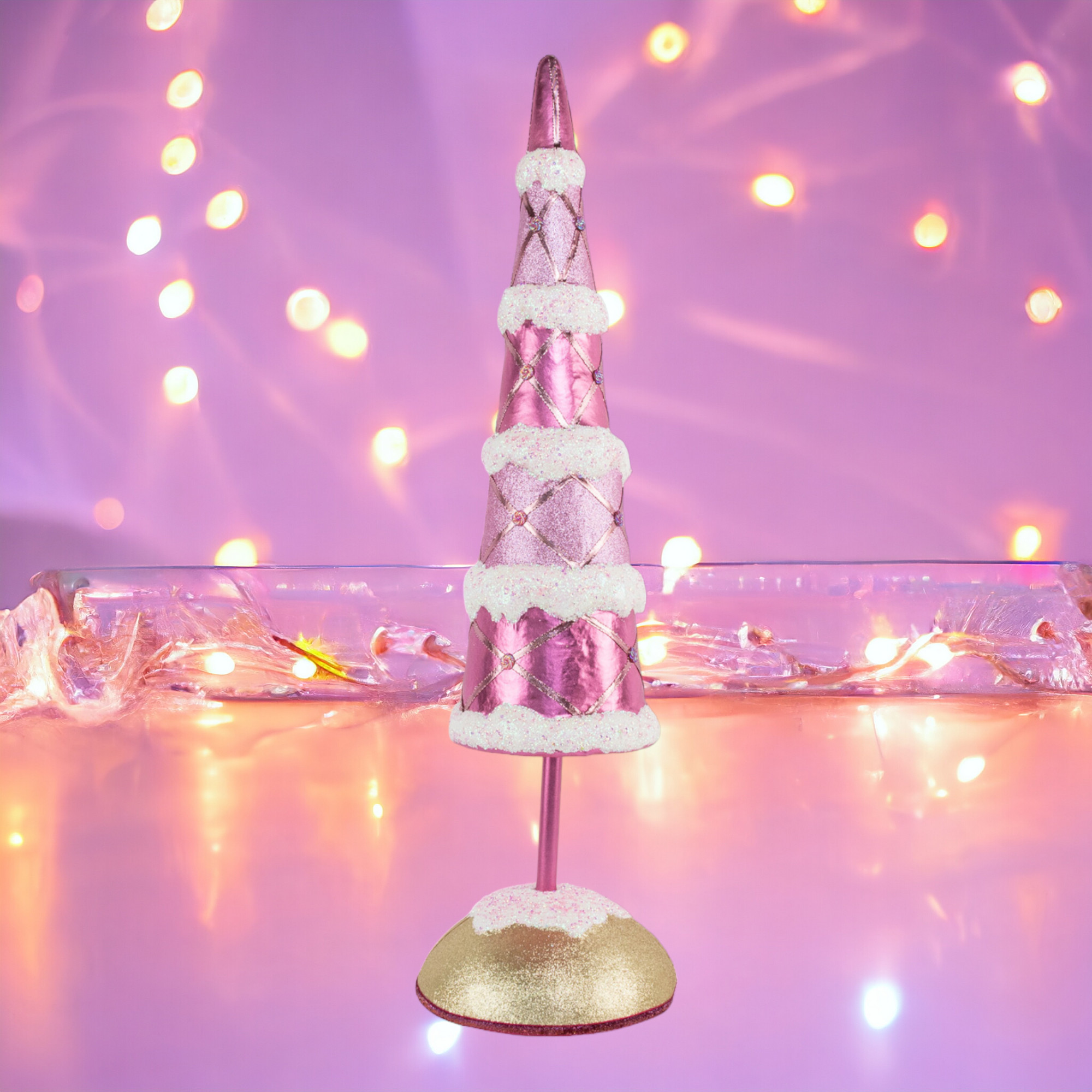 DecemberDiamonds: 38in Citrus Pink Tree Cone