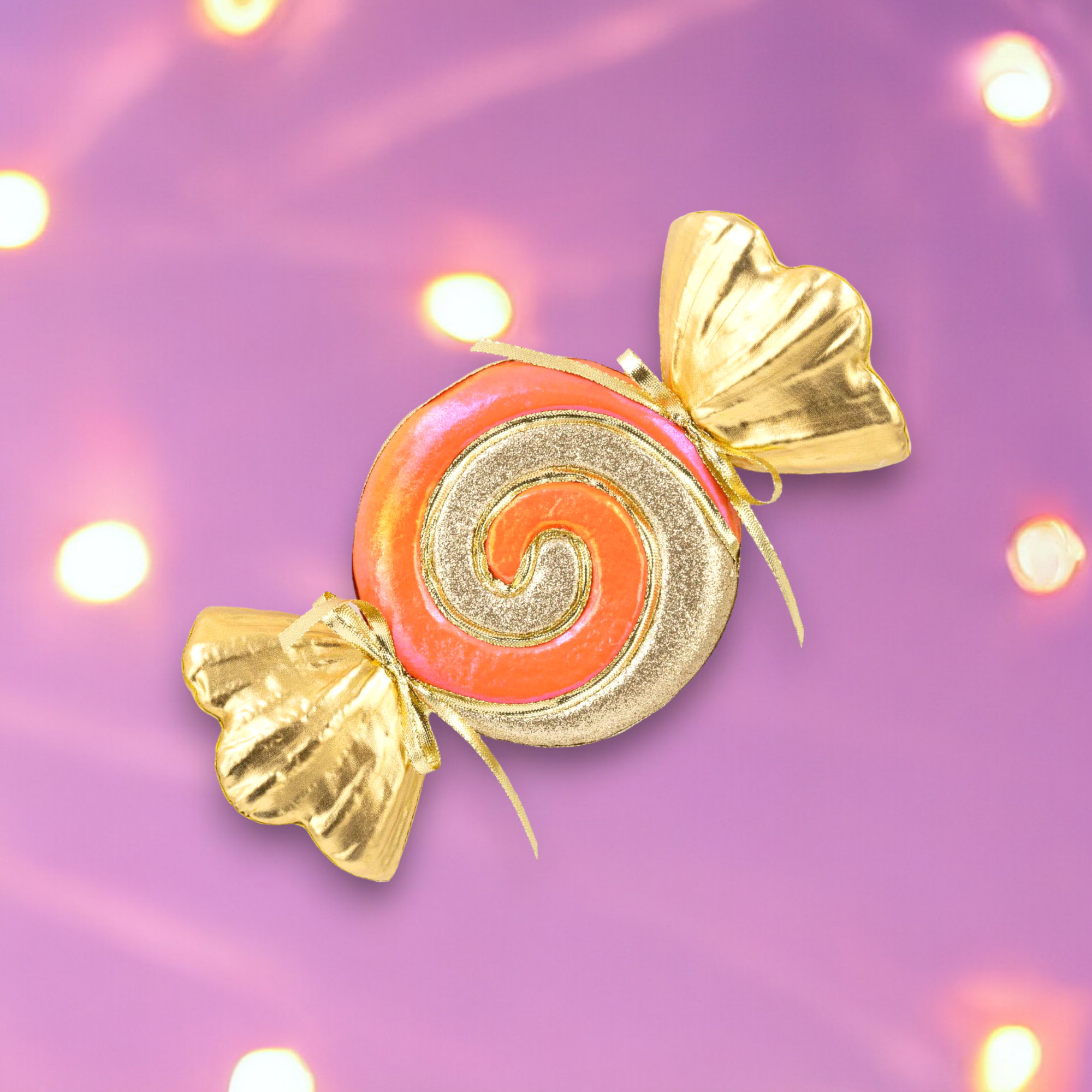 DecemberDiamonds: 14in Orange Swirl Candy Wrapper