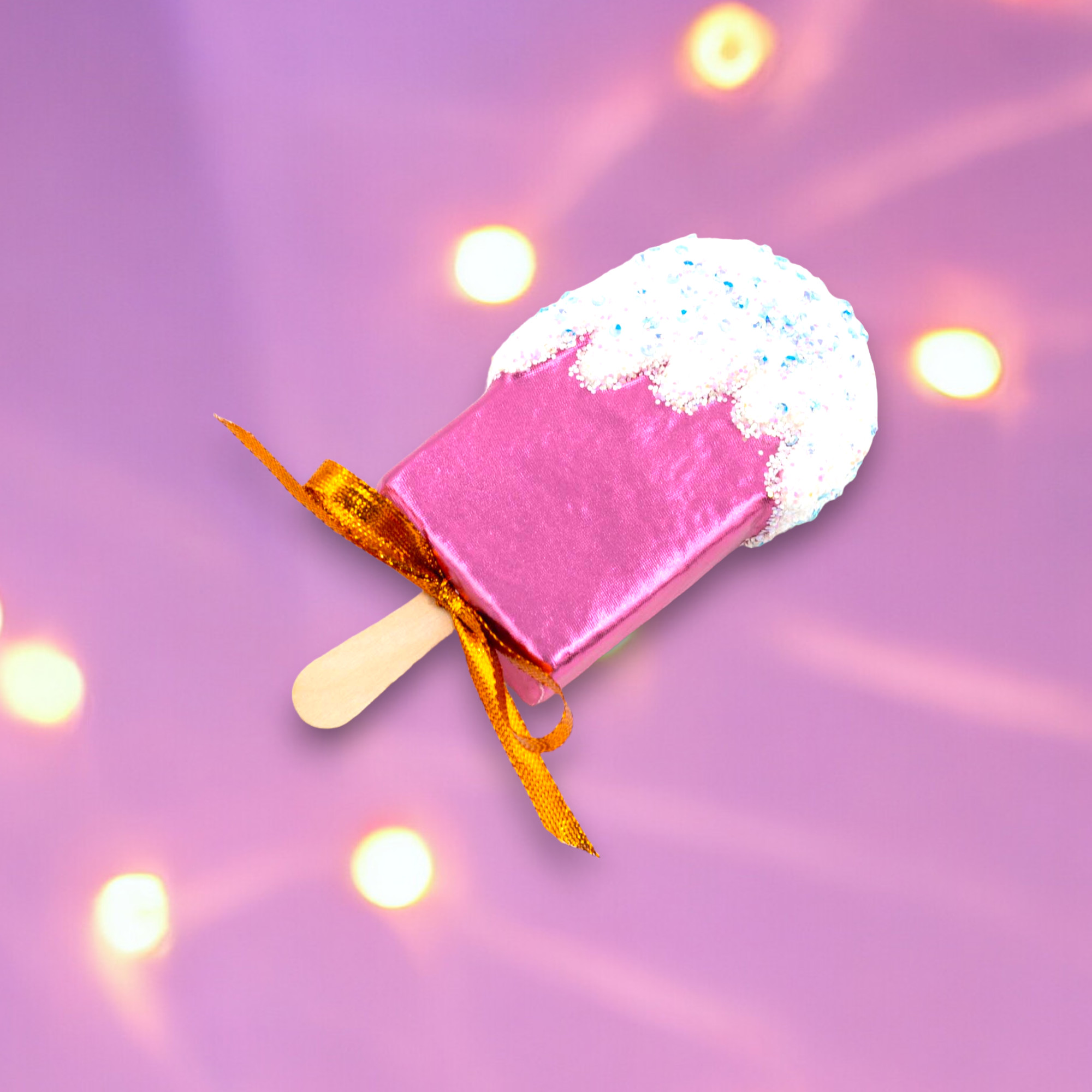 DecemberDiamonds: 6in Pink Ice Cream Bar Orn