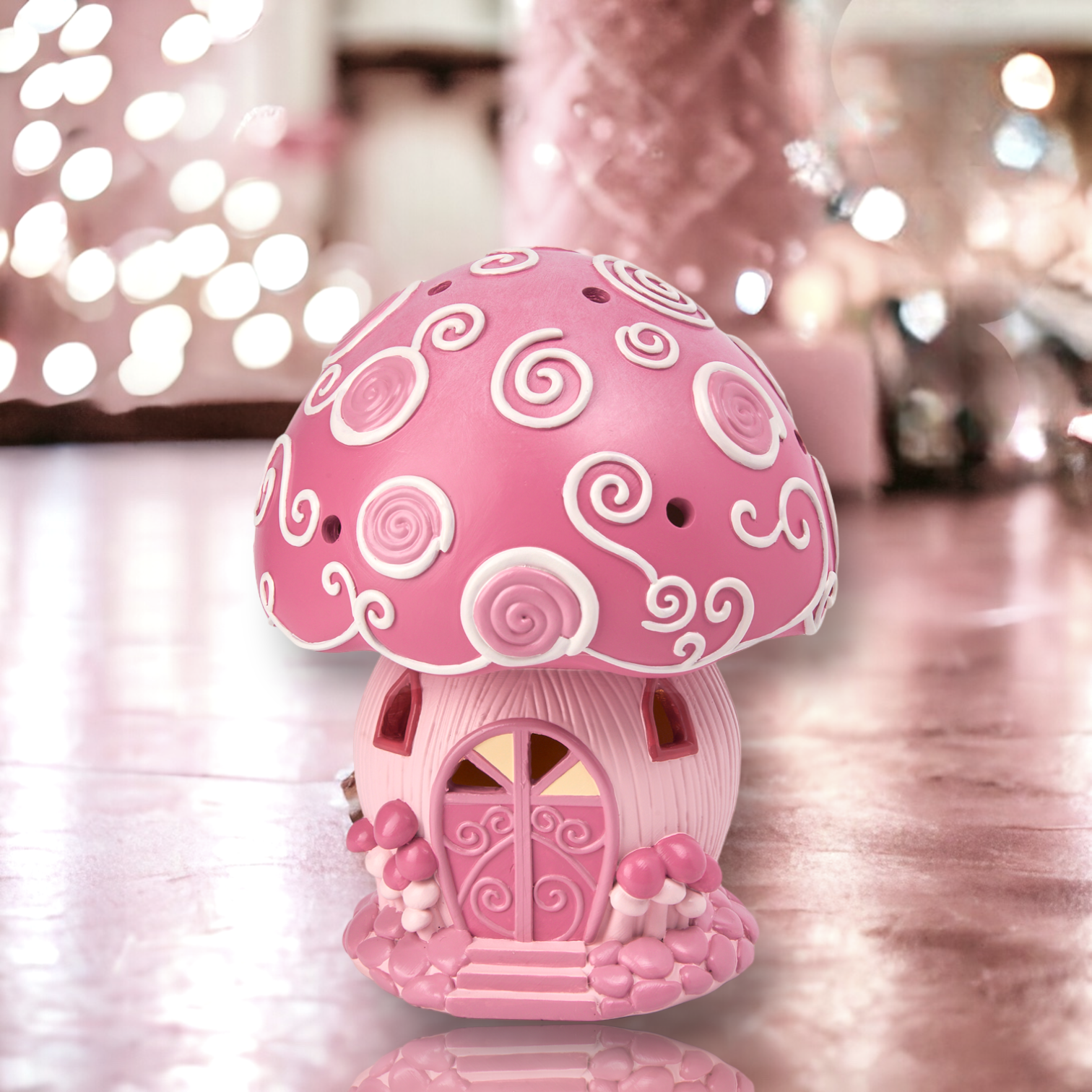 DecemberDiamonds: 7in LED Pink Dome Candy House