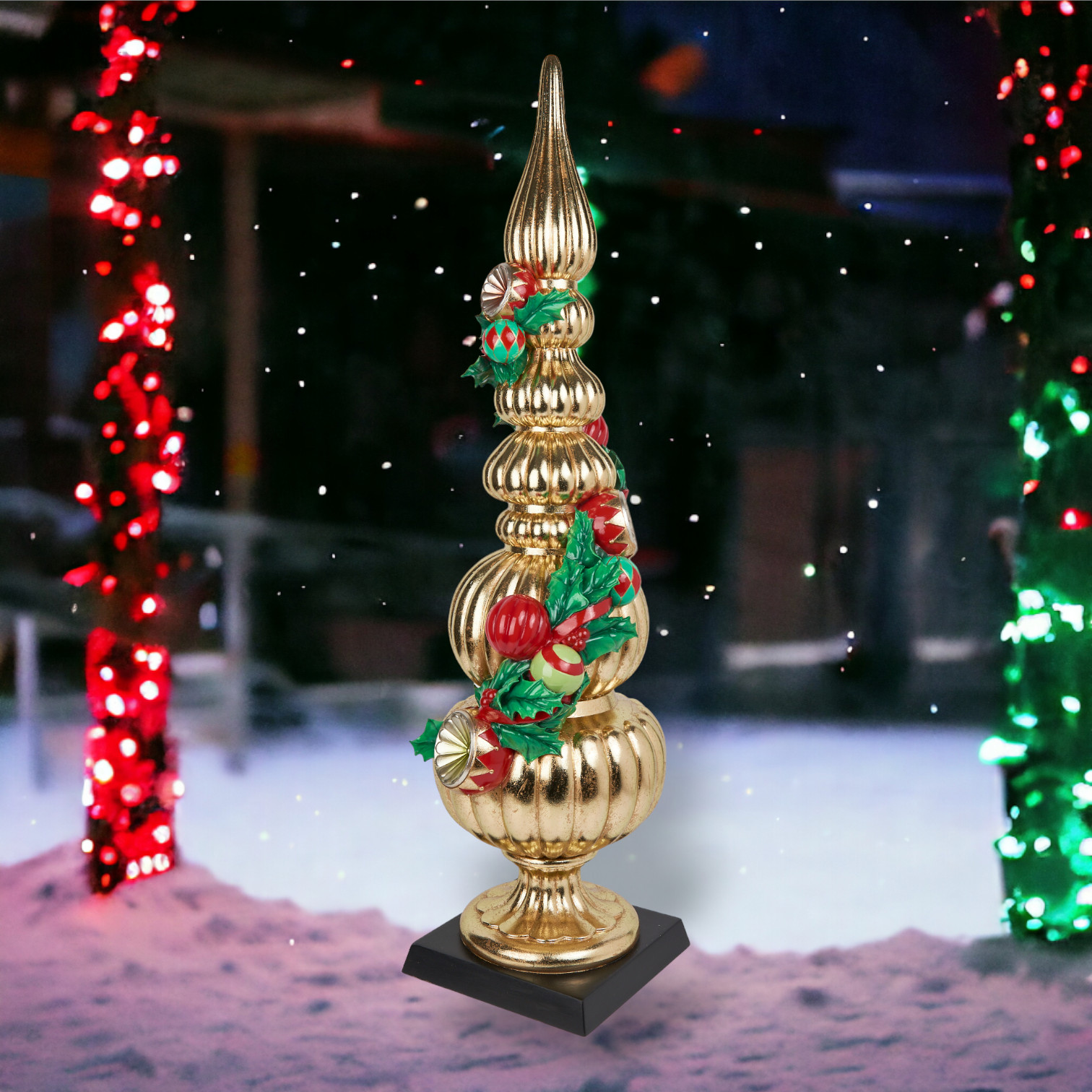 DecemberDiamonds: 40in Gold Topiary w/Baubles - LOW IN STOCK