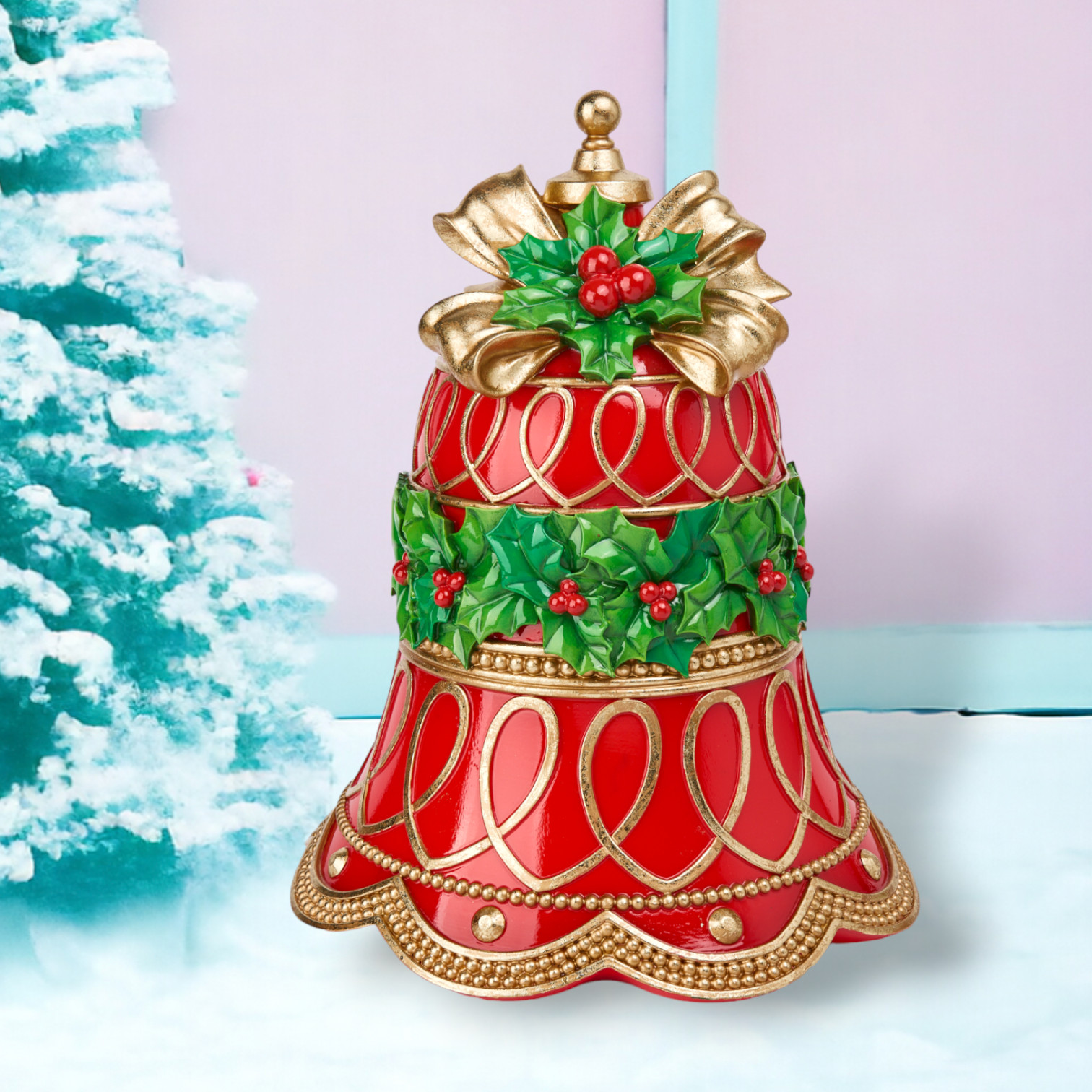 DecemberDiamonds: 16in Vintage Red Bell Display - IN STOCK