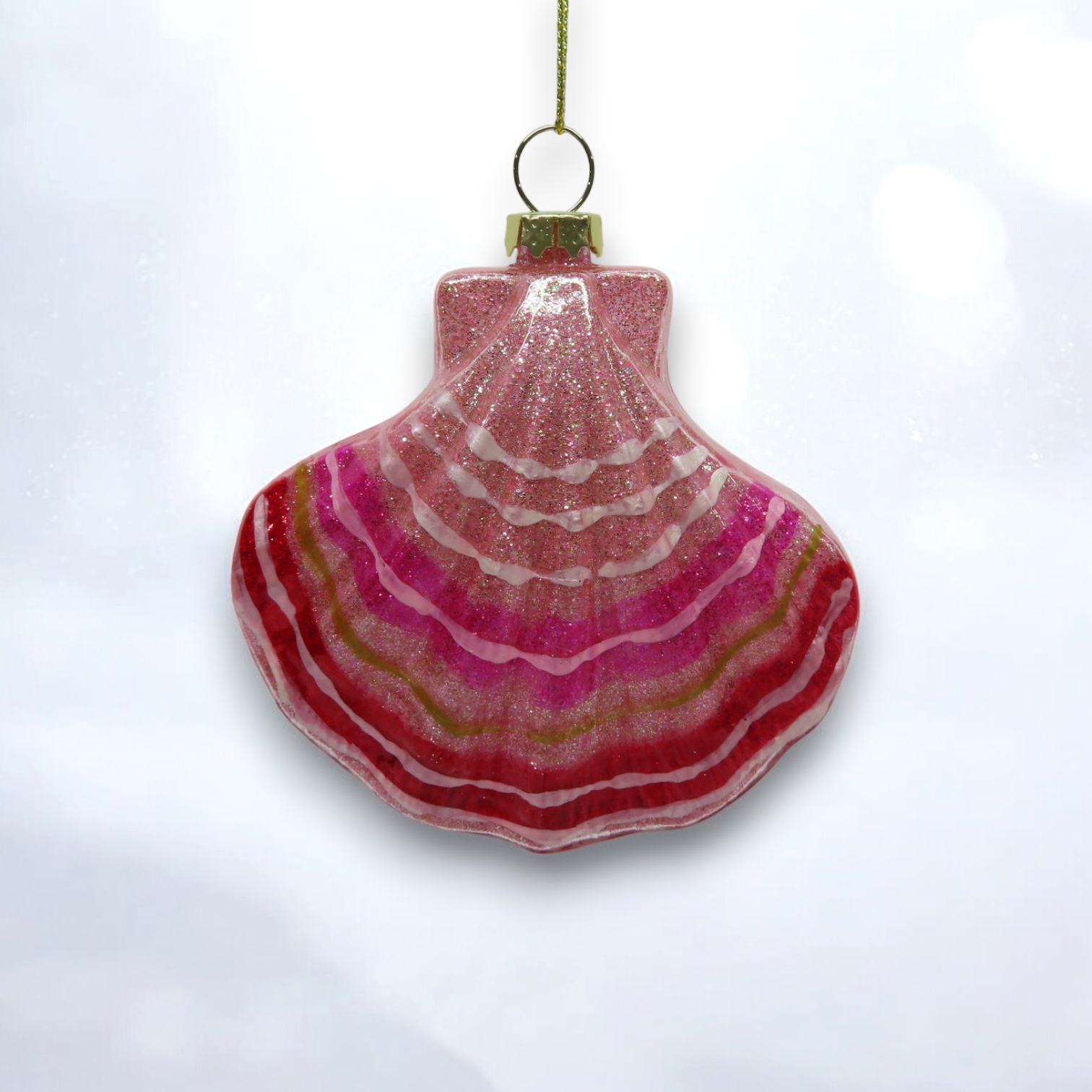 DecemberDiamonds: Pink Clam Shell Orn Min/6