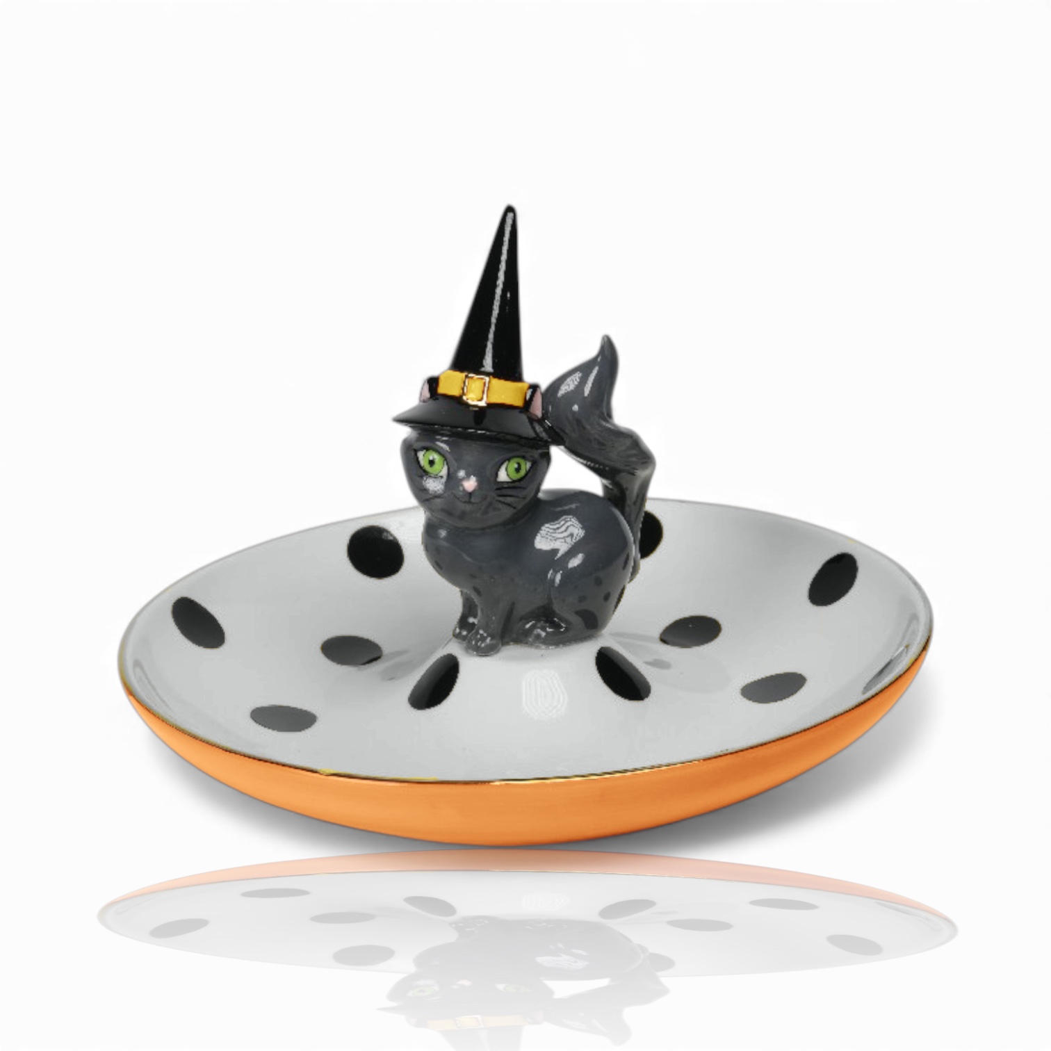DecemberDiamonds: 10in Black Cat Candy Dish Min/4